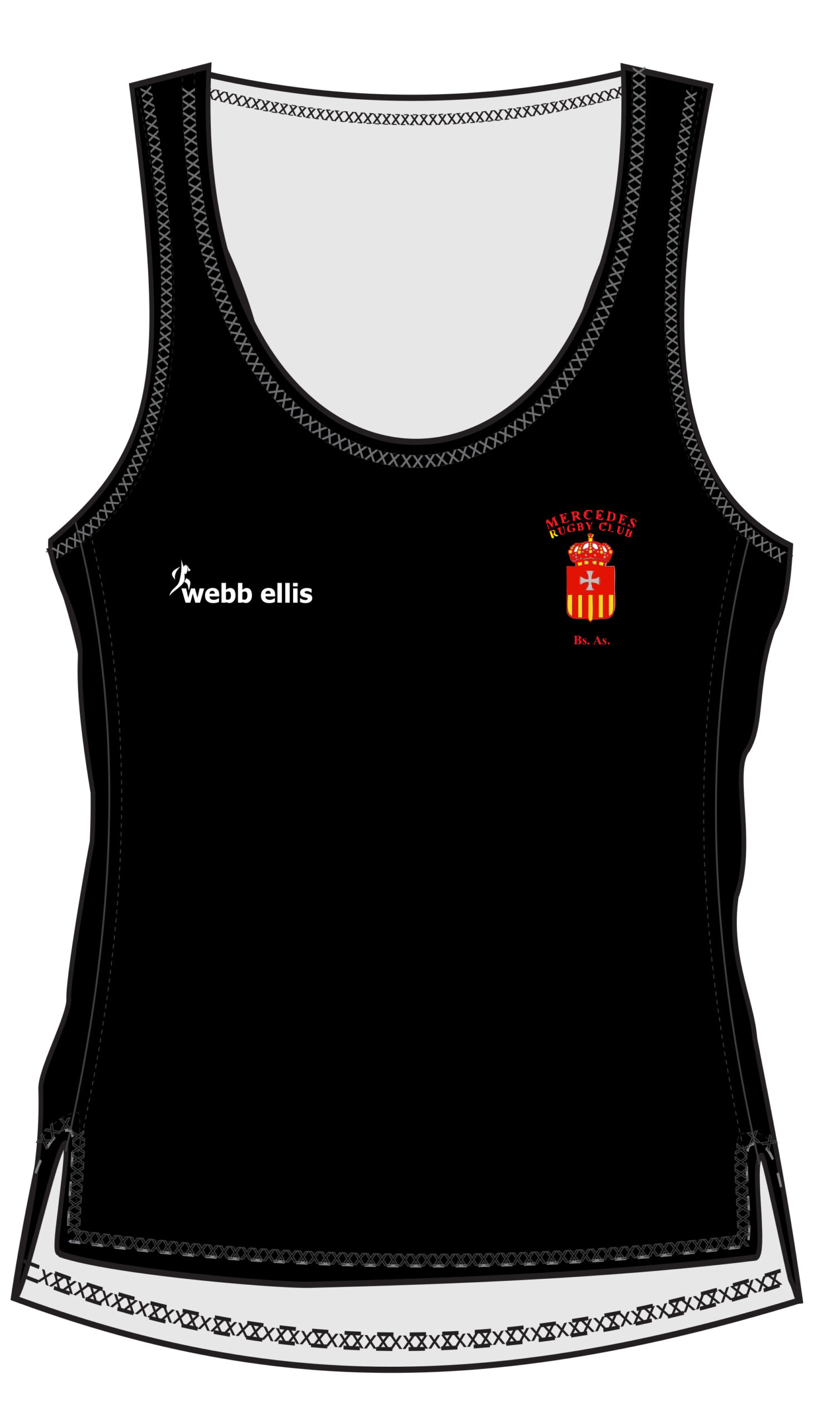 Musculosa de entrenamiento femenina – Mercedes Rugby Club